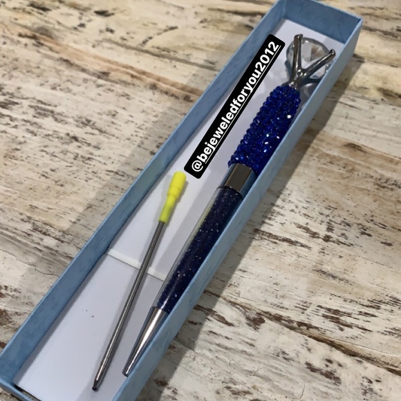 Office | Custom Royal Blue Bling Diamond Pen | Poshmark
